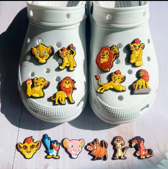 CROCS | Accessories | New Bundle 6 Disney Lion King Shoe Charms Jibbitz ...